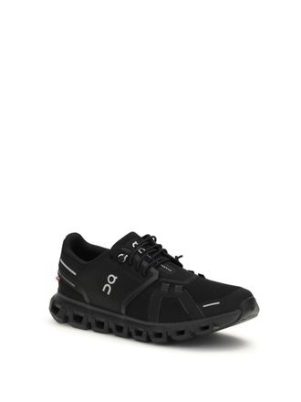 On Womens Cloud 6 Sneakers Black-Black Black/black