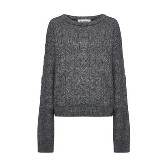 Silvian Heach Femme, Pulls, Gris, Taille: 36 FR Pull chiné avec relief