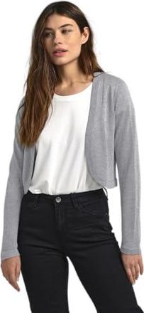 Kaffe Womens Bolero Slim Fit Long Sleeves Open Front Rounded Edges