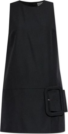 Ami Femme, Robes, Noir, Taille: 34 FR New Wool Belted Mini Dress