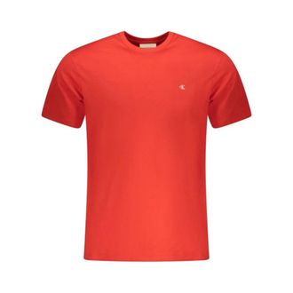 Calvin Klein Homme, Tops, Rouge, Taille: XL T-shirt ras du cou en coton
