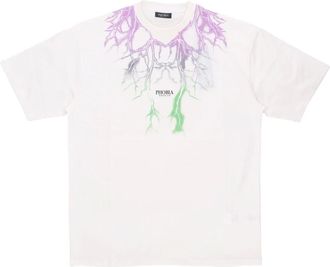 Phobia Archive Homme, Tops, Blanc, Taille: XL T-shirt Imprim&eacute; &Eacute;clair Bicolore