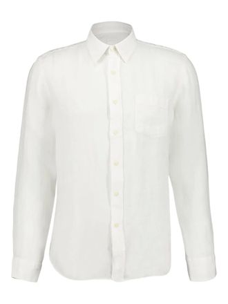 120% Lino Hemd aus Leinen - Wei&szlig;