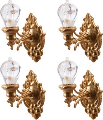 Yardwe 4 Stück Puppenhaus Wandleuchte Puppenhaus-miniaturlampe Puppenhaus-Wandleuchten Puppenhaus-wandlaterne Mini-Wandleuchten Spielzeughaus Zubehör Miniatu