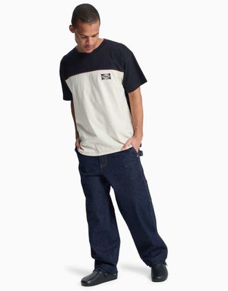Quiksilver Jean baggy style charpentier - Bleu