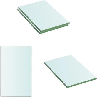 vidaXL Regalböden 2 Stk. Glas Transparent 20x12 cm - Regalboden - Glasregal - Wandregal - Dekorationselement - Wohnaccessoires - Home & Living