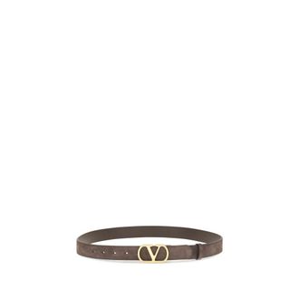 Valentino Garavani Mens Brown Calf Leather Bos Taurus Belt