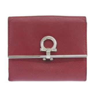 Ferragamo Portefeuille en cuir Pre-owned - Femme - Pre-owned - Rouge - Taille: ONE Size