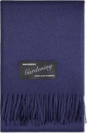 Magniberg écharpe à franges - Bleu