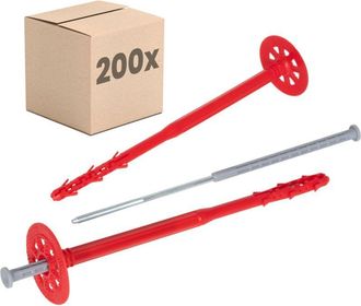 Protektor Protektor - D&auml;mmstoffd&uuml;bel Universell - 200 St&uuml;ck &Oslash;10x240mm mit Stahlnagel f&uuml;r wdvs