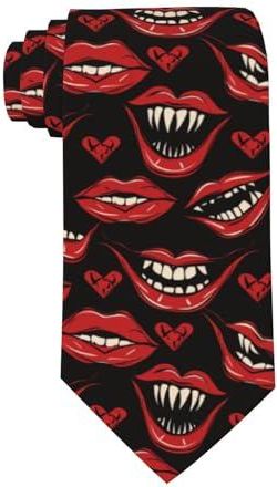 Generic Lèvres Et Crocs Cravates Hommes Décontractée Cravate Polyvalente Cravates Pour Célébrations Événements Mariages
