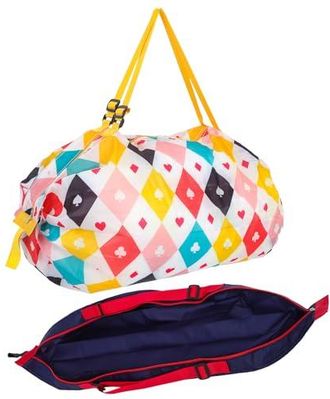 Valiclud Baluue Lot de 2 Paquet Cabas Pliables R&eacute;utilisables Capacit&eacute; Tissu Robuste Bleu Marine et Motif G&eacute;om&eacute;trique Paquet &agrave; Provisions Multifonctions L&eacute;gers 