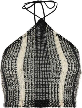 Missoni Femme, Tops, Noir, Taille: 36 FR Top en m&eacute;lange de coton avec dos nu