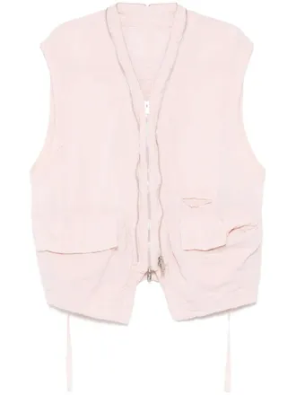 Undercover gilet à double zip - Rose