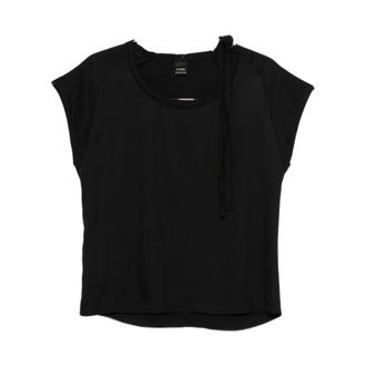 Pinko Pinko, Femme, Blouses et Chemises, Noir, Taille: 40 FR T-Shirt Lat&eacute;ral