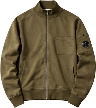 C.P. Company C.p. Company, Homme, Sweatshirts et sweats &agrave; capuche, Vert, Taille: XL SweaT-shirt zipp&eacute; int&eacute;gral