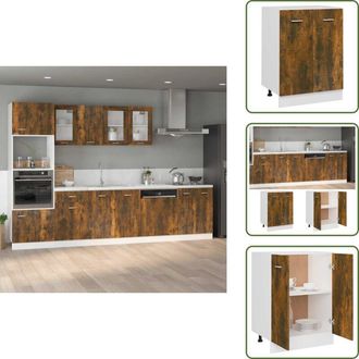 vidaXL Vidaxl - Armoire de plancher Ch&ecirc;ne fum&eacute; 60x46x81,5 cm Bois ding&eacute;nierie - Meuble De Cuisine - Armoire De Cuisine - Rangements Cuisine - Meuble