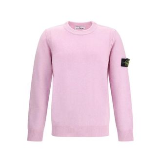 Stone Island Homme, Pulls, Violet, Taille: 2XL Pull en Laine avec Logo