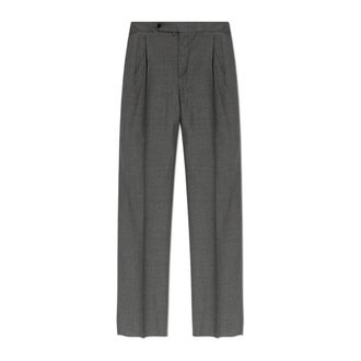 Dolce & Gabbana Homme, Pantalons, Gris, Taille: 2XL Pantalon Pliss&eacute; en Laine
