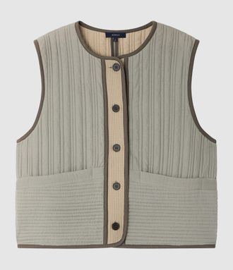 SOEUR Veste Hima Vert DEau Beige