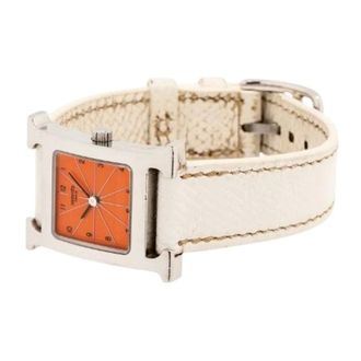 Herm&egrave;s Montre Pre-owned H H - Femme - Pre-owned - Orange - Taille: ONE Size