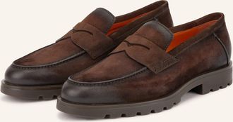Santoni Penny-Loafer Rock braun
