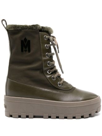 Mackage bottines Hero-W &agrave; doublure lain&eacute;e - Vert