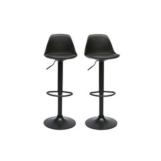 Miliboo Miliboo - Design schwarze Barhocker (2er Set) steevy