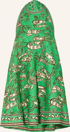 Alemais Al&eacute;mais Leinenkleid Fish Sticks gruen