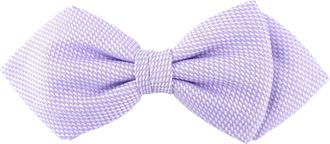 TigerTie TigerTigerTie Spitzfliege Pique in flieder gemustert, vorgebundene Schleife 100% Baumwolle + Aufbewahrungsbox