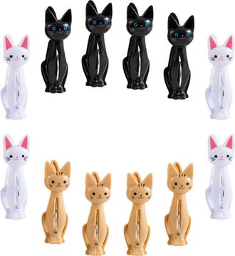 NUOBESTY 12 St&uuml;ck Windfeste W&auml;scheklammern aus Kunststoff Starke Klemmkraft Cartoon Motive f&uuml;r Kleidung Bettw&auml;sche und Chipst&uuml;ten Langlebig und Kratzfrei