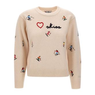 MC2 Saint Barth Pull col rond Kyla - Femme - Pulls - Beige - Taille: 40 FR