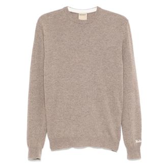 Woolrich Beiger Pullover mit Girocollo-Ausschnitt - - Knitwear - Herren - Beige - S