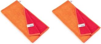 Bassetti New Shades Handtuch aus 100% Baumwolle in der Farbe Mandarine O2, Ma&szlig;e: 50x100 cm - 9327875 (Packung mit 2)