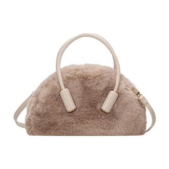 Themoir&egrave; Veganer Eco-Pelz Taube Graue Tasche - - Bags - Damen - Beige - ONE SIZE