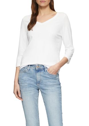 s.Oliver Jerseyshirt mit V-Ausschnitt und 3/4-&Auml;rmeln