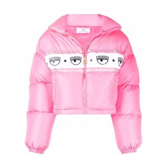 Chiara Ferragni Giubbino Zip Fascia Logata Occhi - - Jackets - Damen - Rosa - XS