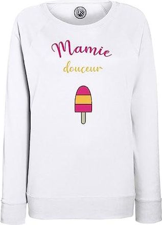 Fabulous Sweatshirt Femme Blanc Mamie Douceur Glace Grand Mere Tendresse