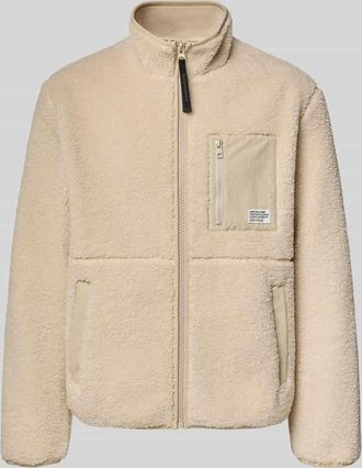 Marc O'Polo Denim Regular Fit Teddy- / Webpelzjacke mit Brustleistentaschen