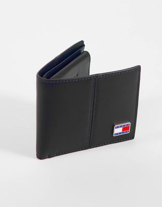 Tommy Jeans porte-cartes et porte-monnaie avec logo drapeau heritage en noir