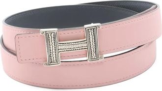 Hermès ceinture réversible H - Rose