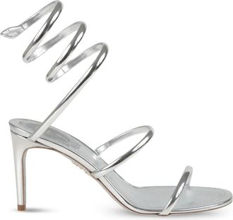 Rene Caovilla Femme, Chaussures, Gris, Taille: 39 EU Cleo 80mm Mirrored Sandal