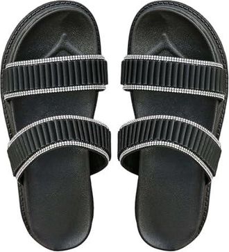 Generic Chaussures de plage pour femme - Avec semelle &eacute;paisse - Creux - Pour les loisirs - Semelle &eacute;paisse - Sandales pour femme, Noir, 41 EU