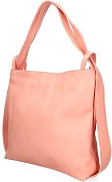 Gave Lux Sac à bandoulière convertible en sac à dos pour femme en cuir véritable Made in Italy 37x37x9 cm GLX228105323FBG, Saumon, Taille unique