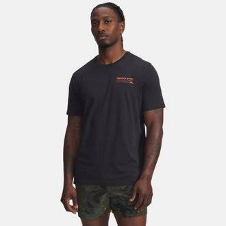 Under Armour Project Rock Kurzarm-Oberteil f&uuml;r Herren Schwarz / Orange Base S
