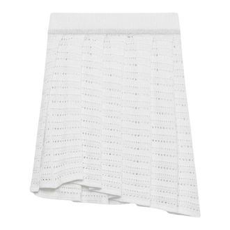 GCDS Tennis Faltenrock Mini - - Skirts - Damen - Wei&szlig; - S
