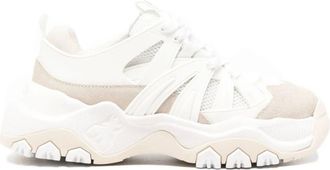 Patrizia Pepe Femme, Chaussures, Blanc, Taille: 36 EU Leather Running Baskets