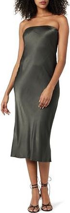 The Drop Danica Strapless Midi Dress Robes, Gris Liquide, S