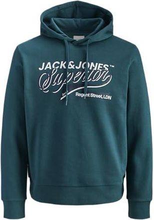 Jack & Jones Sweat &agrave; Capuche Jjelogo 2 col 25/26 Noos, Atlantic Deep, L pour Homme, Atlantic Deep, L