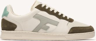 Faguo Baskets cr&egrave;me et marron cuir - HAZEL